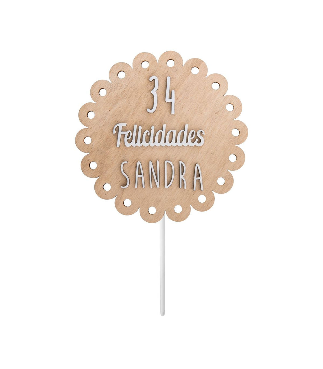 Topper Personalizado para Tartas - Redondo Grande – Mofletes
